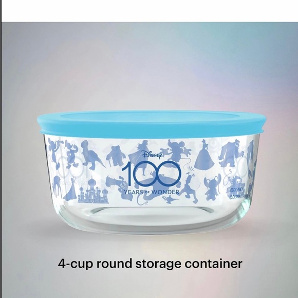 Disney | Kitchen | Pyrex Disney 0 Year Anniversary 4cup Round Glass ...